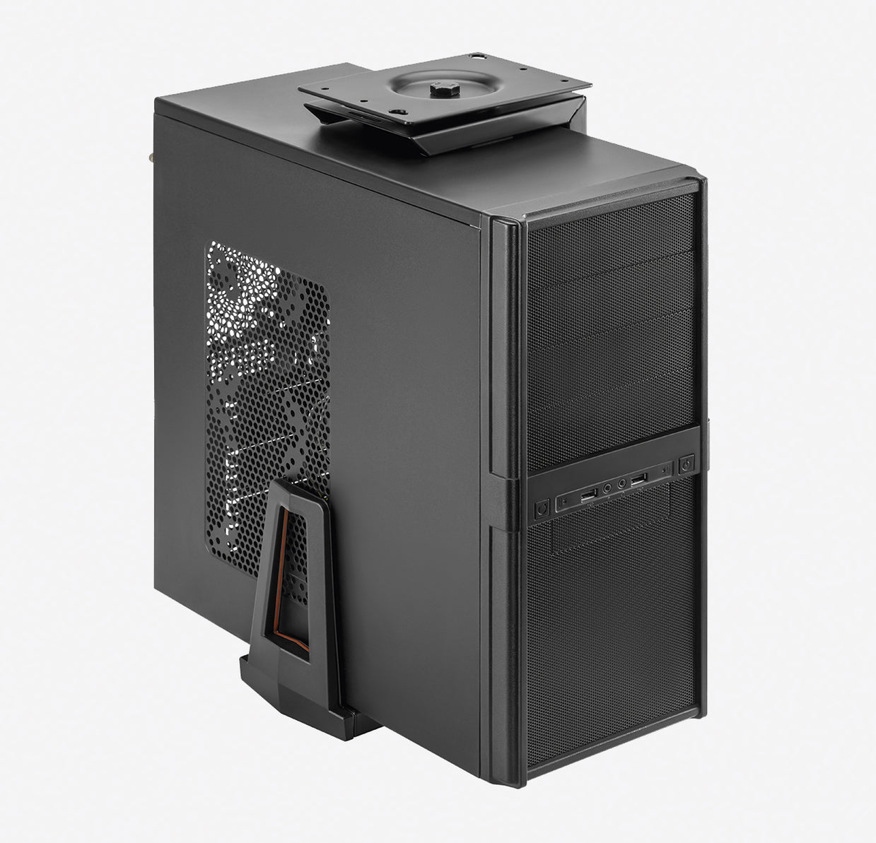 Soporte CPU colgante negro | Ergonomics Chile